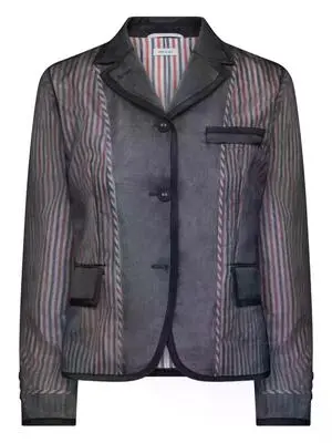 Thom Browne Striped Organza Blazer