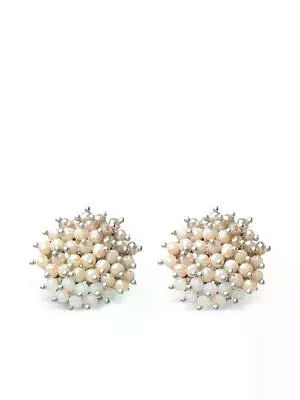 Peserico Pearl Cluster Clip-on Earrings - Neutrals