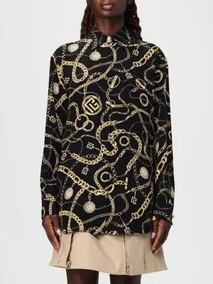 Balmain Chain Print Shirt - Black