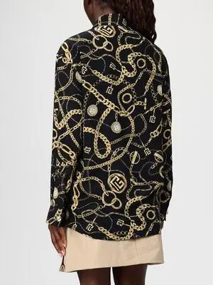 Balmain Chain Print Shirt - Black