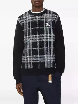 Burberry Jacquard-check Wool Sweater