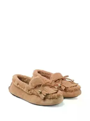 JIMMY CHOO Manon Shearling Trim Loafers