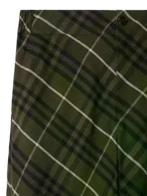 Burberry Check-pattern Linen Tailored Trousers