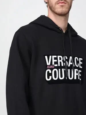 Versace Logo Hoodie - Black