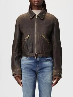 GOLDEN GOOSE Leather Jacket - Dark