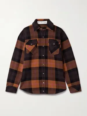 GOD’S TRUE CASHMERE Checked Cashmere Shirt - Brown
