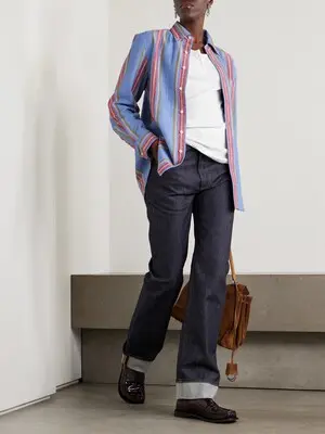 Aimé Leon Dore Striped Cotton Oxford Shirt