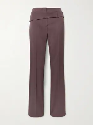 Sportmax Belted Straight-leg Twill Pants