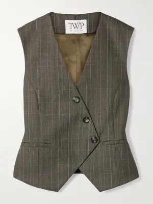 TWP Tyler Checked Wool Vest