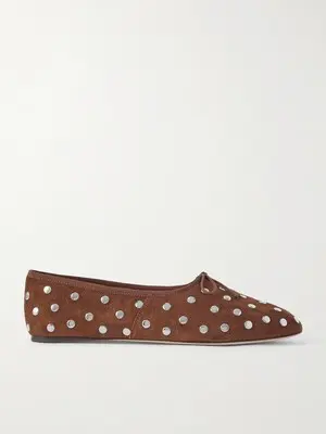 LOEFFLER RANDALL Landon Studded Ballet Flats - Brown