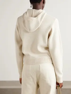 LEMAIRE Knitted Hoodie - Neutrals