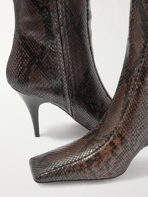 Stella McCartney Vegan Snake-effect Knee High Boots - Animal Print