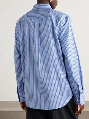 Aimé Leon Dore Striped Cotton-poplin Shirt - Blue