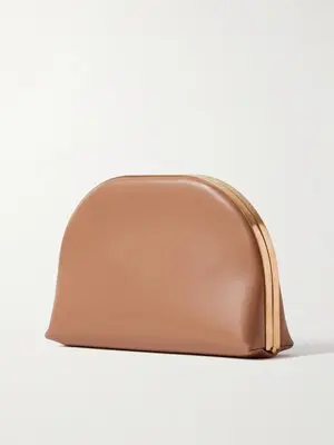 THE ROW Sylvia Leather Clutch - Brown