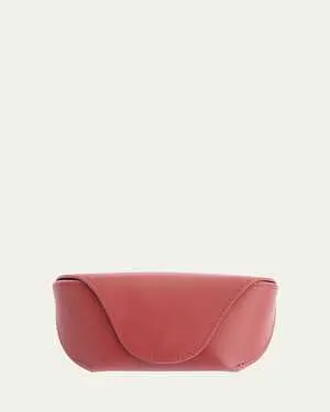 ROYCE NEW YORK Monogrammed Leather Sunglasses Carrying Case, Personalized Red