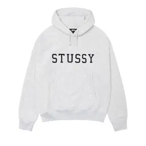 StÜssy Felt Applique Hoodie 'ash Heather - Grey