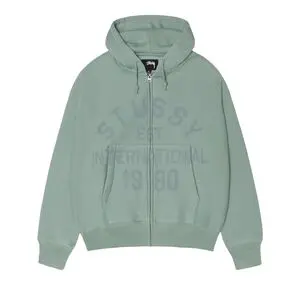 StÜssy Established Zip Hoodie - Grey