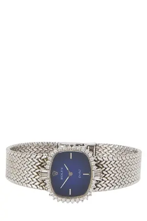 Rolex White Gold Diamond Cushion Watch