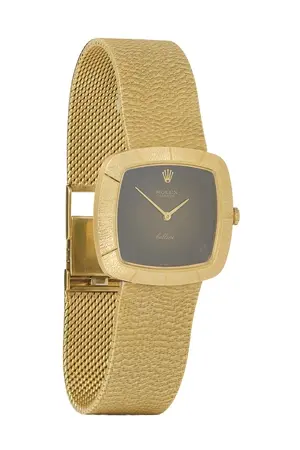 Rolex Dial Cellini Cushion Watch - Gold