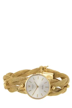 Rolex Cellini Braided Bracelet Watch - Gold
