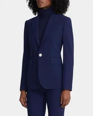 Ralph Lauren Parker Wool Crepe Jacket - Navy