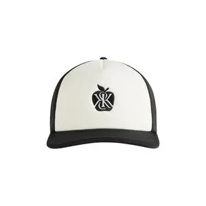 Kith Poly Foam Apple Crest Embroidery Nolan Trucker Hat - Black