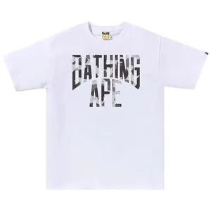A BATHING APE Camo Nyc Logo Tee - White
