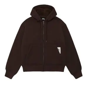 StÜssy Bonded Sherpa Hoodie - Brown