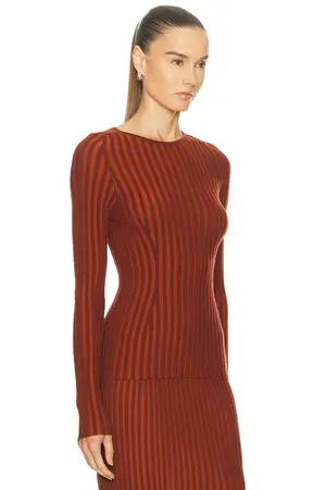 Gabriela Hearst Karlene Funnel Neck Top