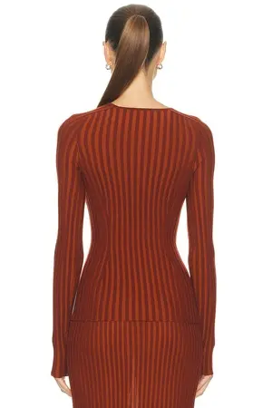 Gabriela Hearst Karlene Funnel Neck Top