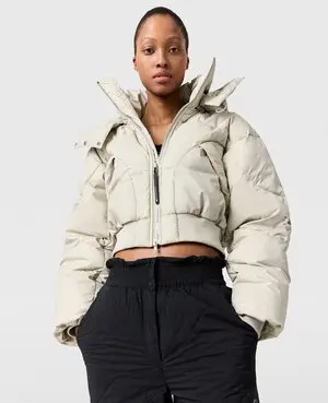 Stella McCartney Truenature Cropped Padded Jacket - Gray