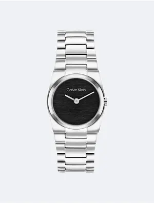 Calvin Klein Textured Dial Link Bracelet Watch - Black