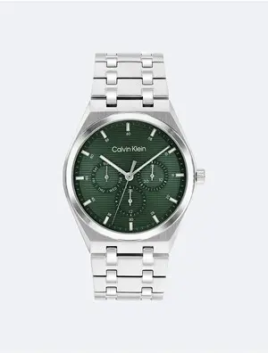 Calvin Klein Multifunction Link Bracelet Watch Green