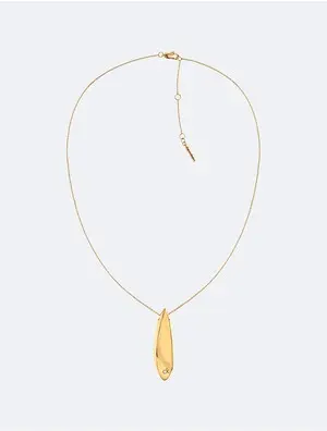 Calvin Klein Sculptural Contour Vertical Pendant Necklace - Gold