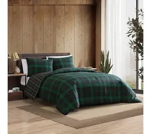 Eddie Bauer Tartan Green Cotton King Comforter Set