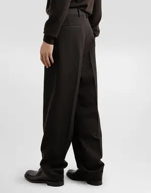 Dolce & Gabbana Wool Gabardine Trousers - Multicolor