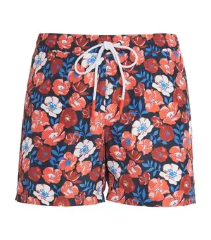 Isaia Floral Print Swim Shorts