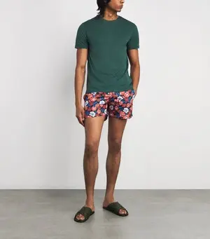 Isaia Floral Print Swim Shorts