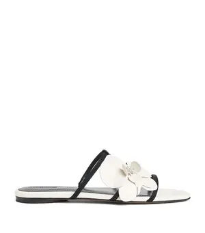 Zimmermann Leather Orchid Sandals - White