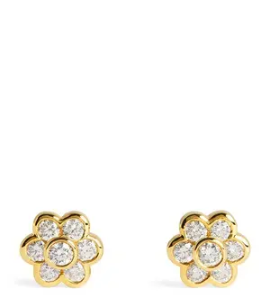 ANITA KO Flora Diamond Stud Earrings - Gold