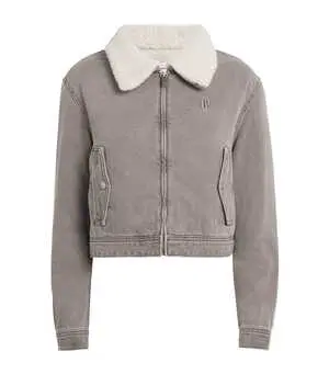 Claudie Pierlot Fleece-lined Denim Jacket