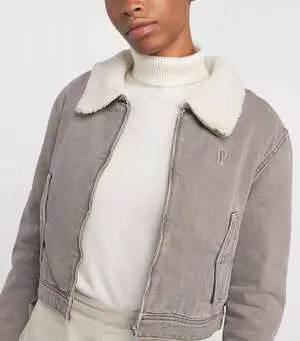 Claudie Pierlot Fleece-lined Denim Jacket