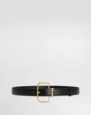 Dolce & Gabbana Smooth Calfskin Belt - Black