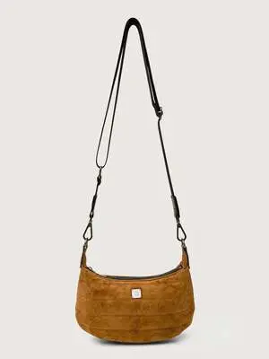 THINK ROYLN Mini Moon Quilted Suede Shoulder Bag