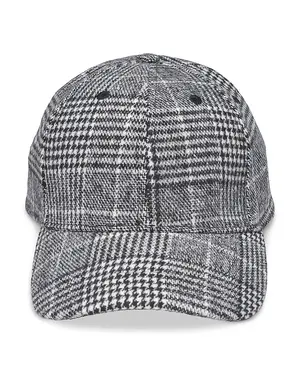 Aqua Flannel Baseball Cap - Grey