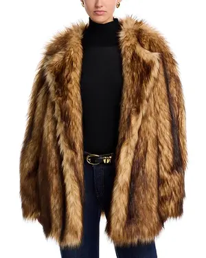 Women's Brown Faux Fur Coats