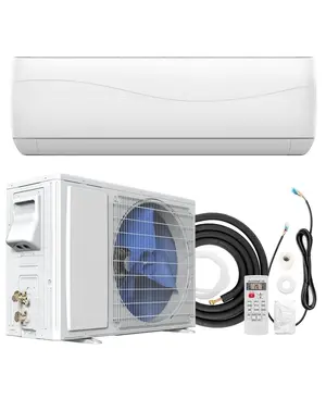 GYMAX 12000 Btu Mini Split Air Conditioner & Heater 17 Seer2 208-230v Ductless Inverter Ac Unit - White