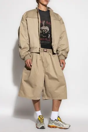 WILLY CHAVARRIA Gas Station" Bomber Jacket - Beige