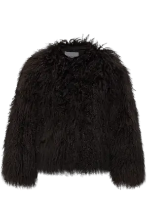 STAND STUDIO Charlotte Faux Fur Coat - Brown