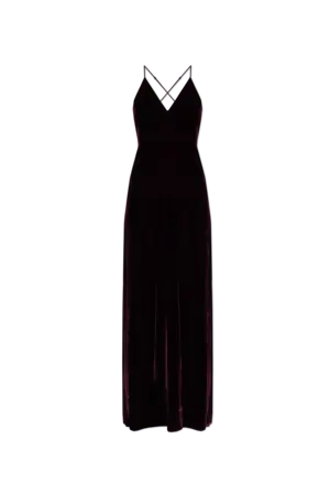 Burgundy Velvet Maxi Dress